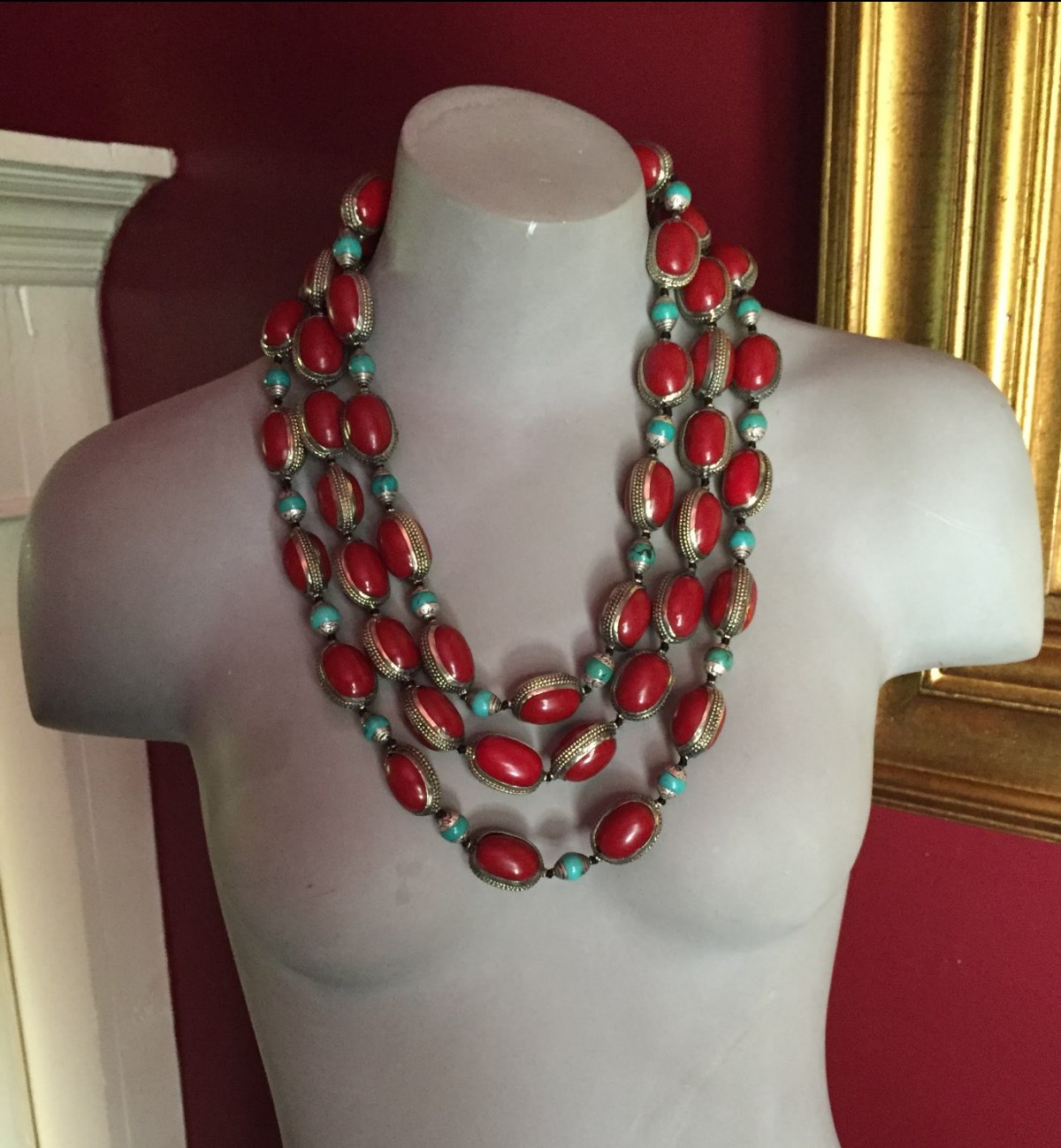Red Copal/Turquoise | Haute Collier